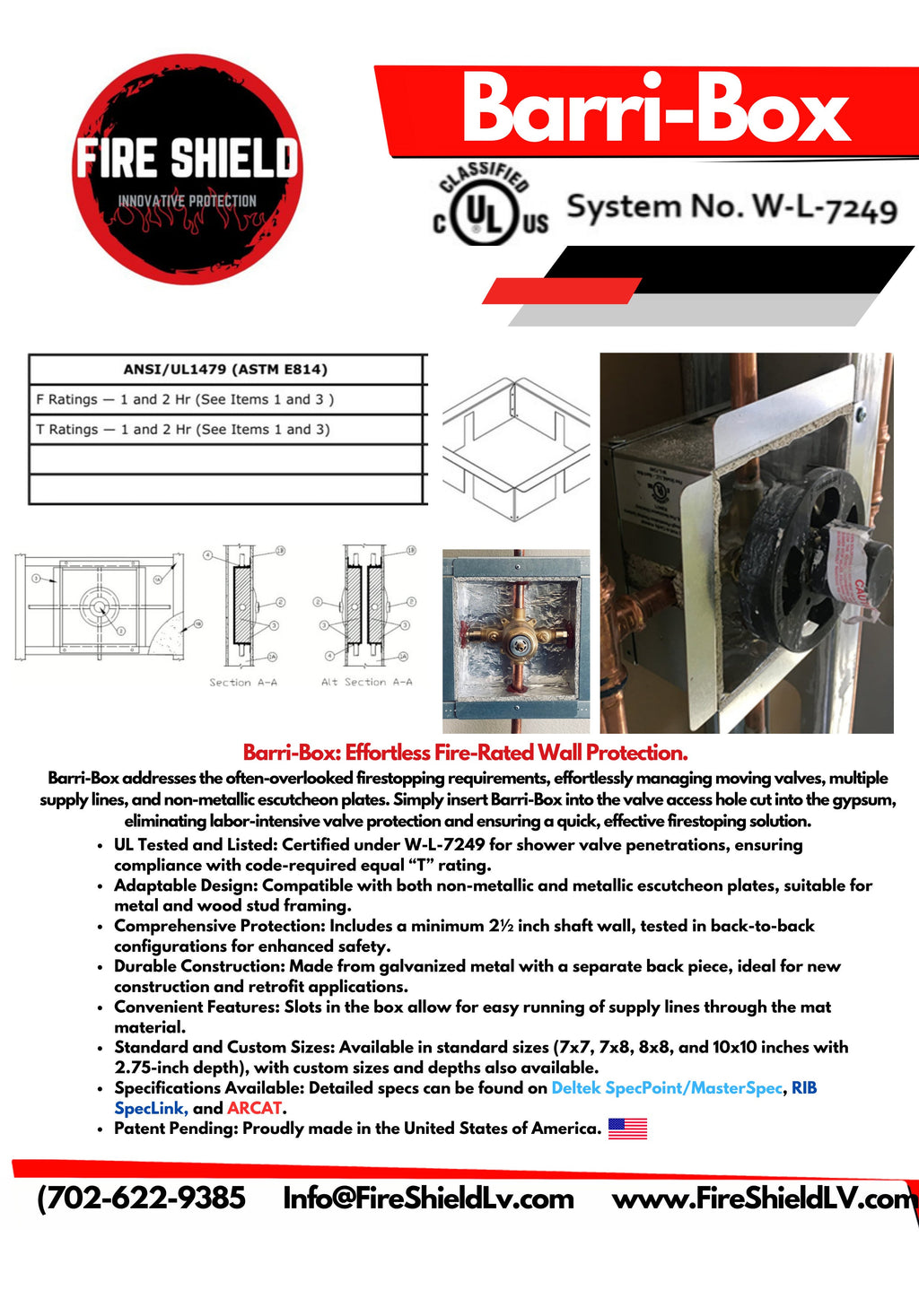 Barri-Box: 7"x7" | 8"x8" | 10"x10" – Fire Shield LV